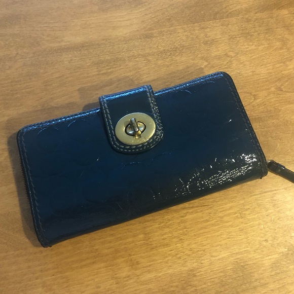 Coach | Bags | Coach Wallet Teal | Poshmark